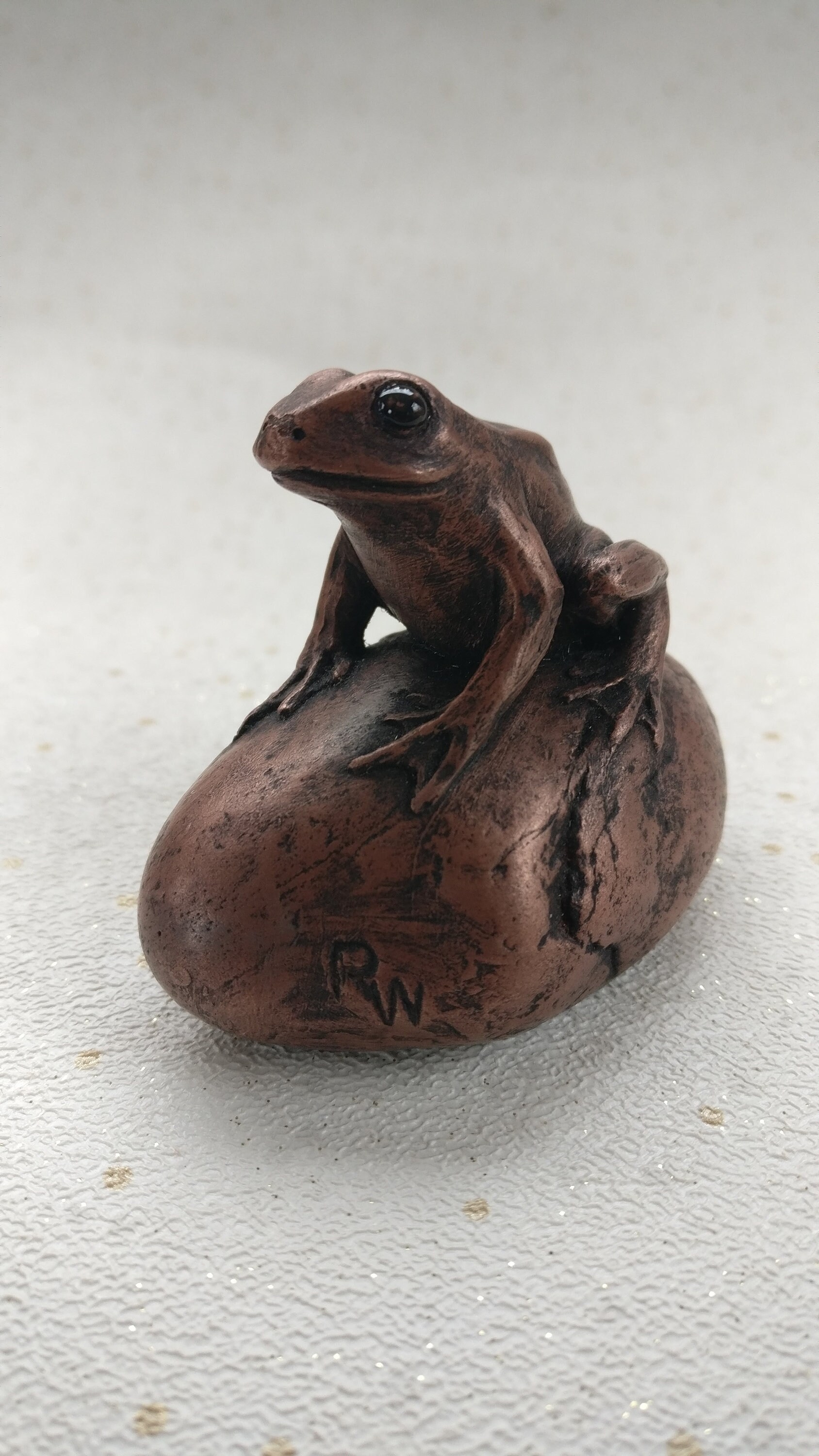 Cold Cast Copper Frog Sculpture Hopkins - Etsy
