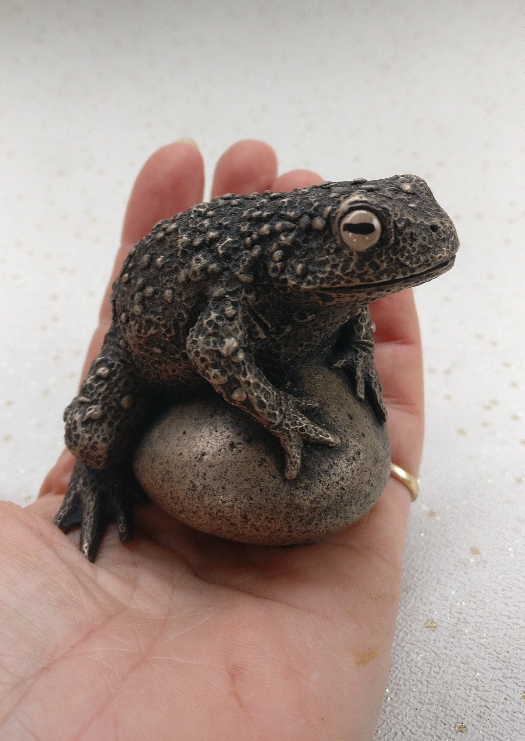 Cold cast bronze toad sculpture Bufo | Etsy
