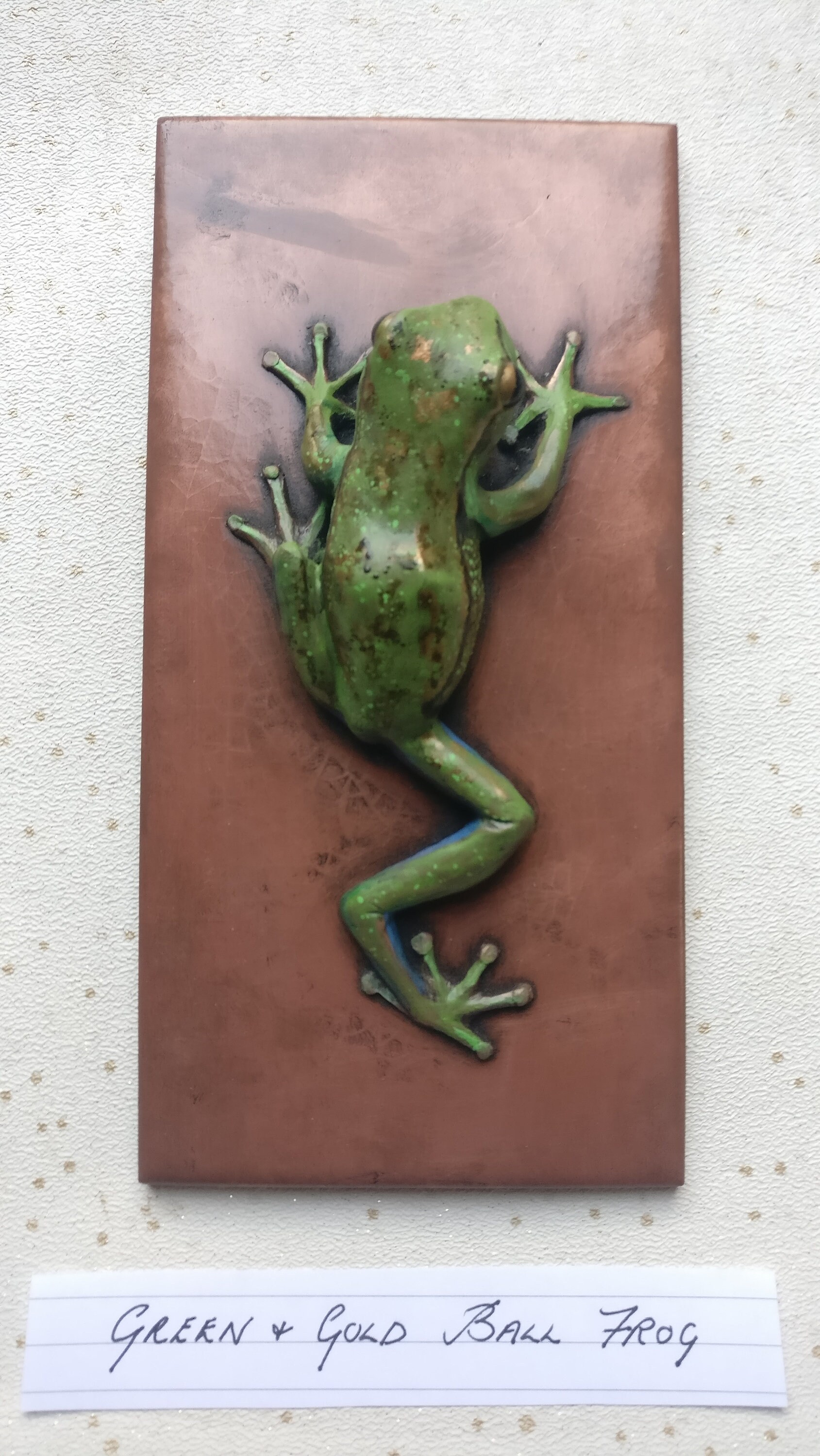 Tree Frog Tile in Cold Cast Bronze - Etsy