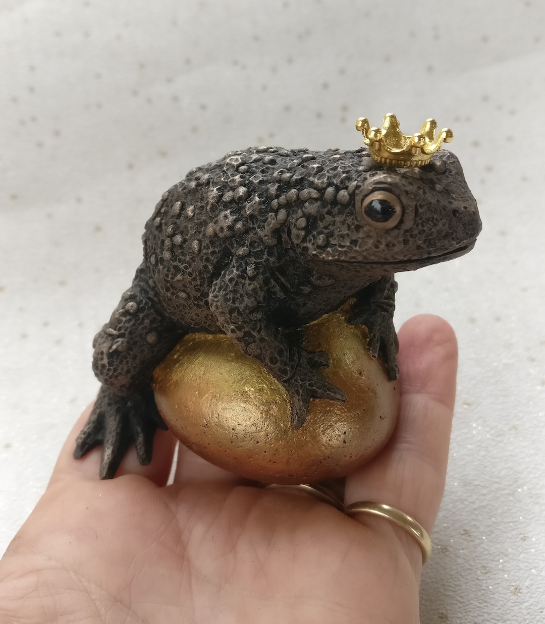 Toad Crowned Prince Charming Sculpture; Cold Cast Copper and Bronze - Etsy