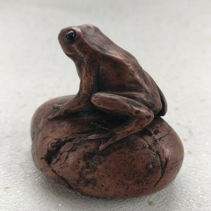 Cold Cast Copper Frog Sculpture Hopkins - Etsy