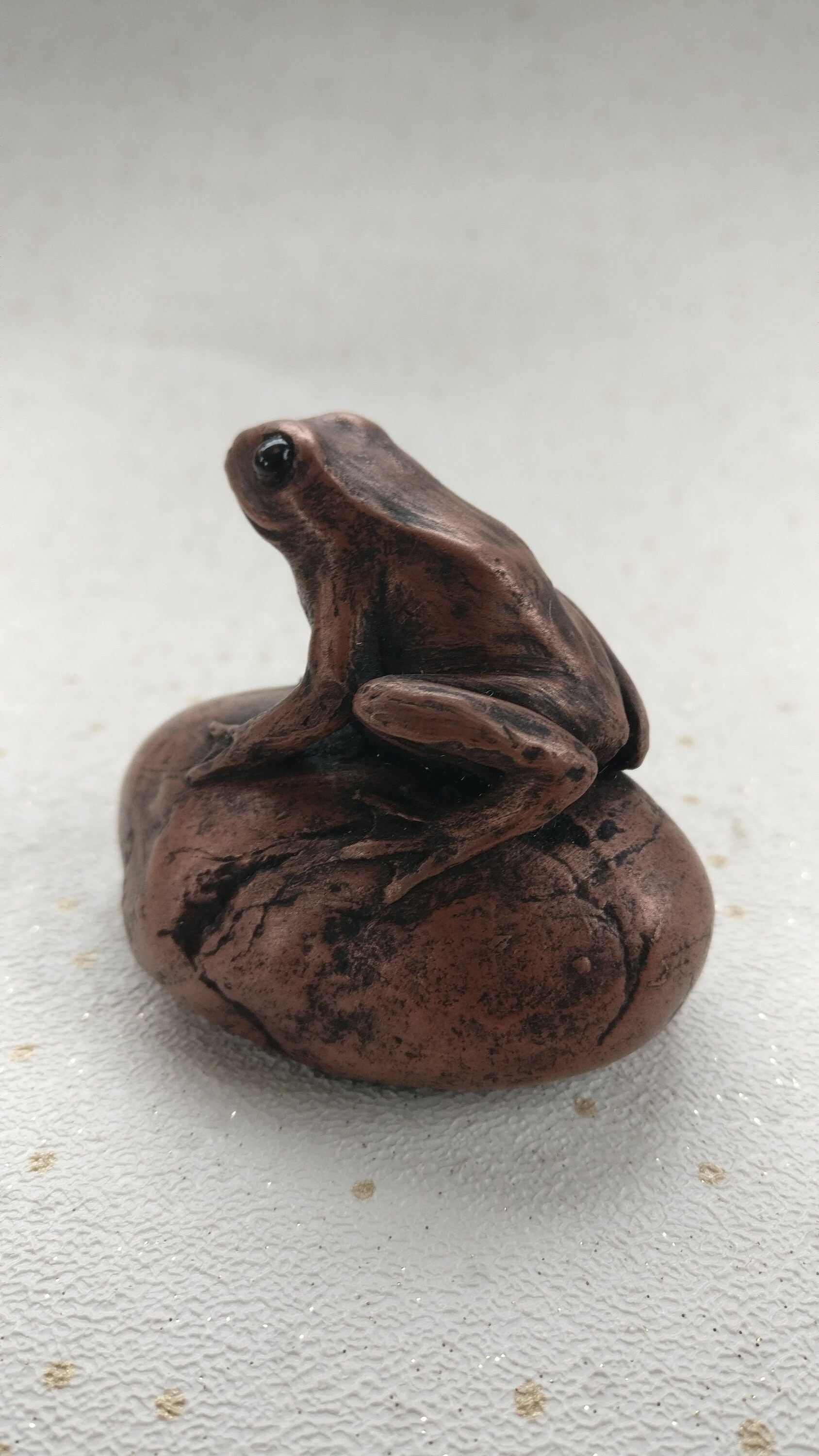 Cold Cast Copper Frog Sculpture Hopkins - Etsy
