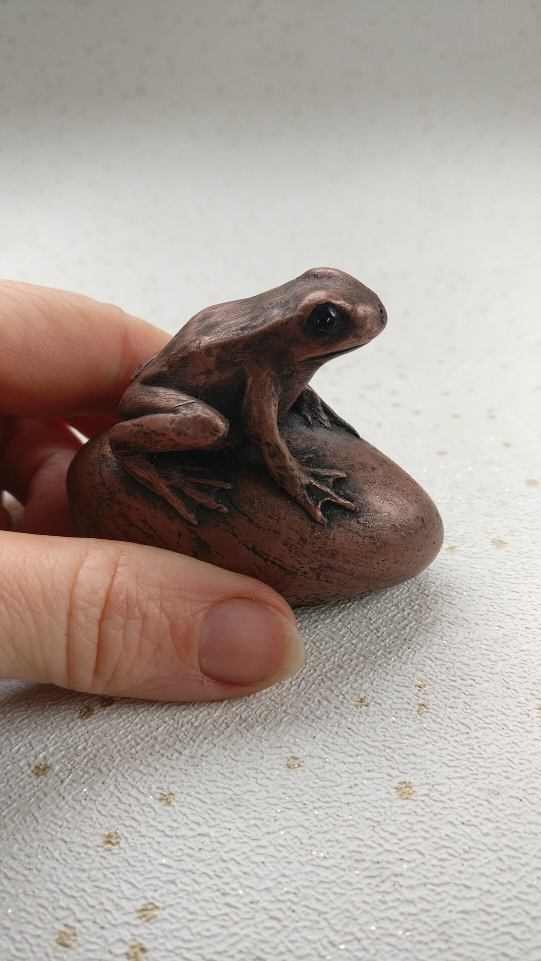 Cold Cast Copper Frog Sculpture Hopkins - Etsy