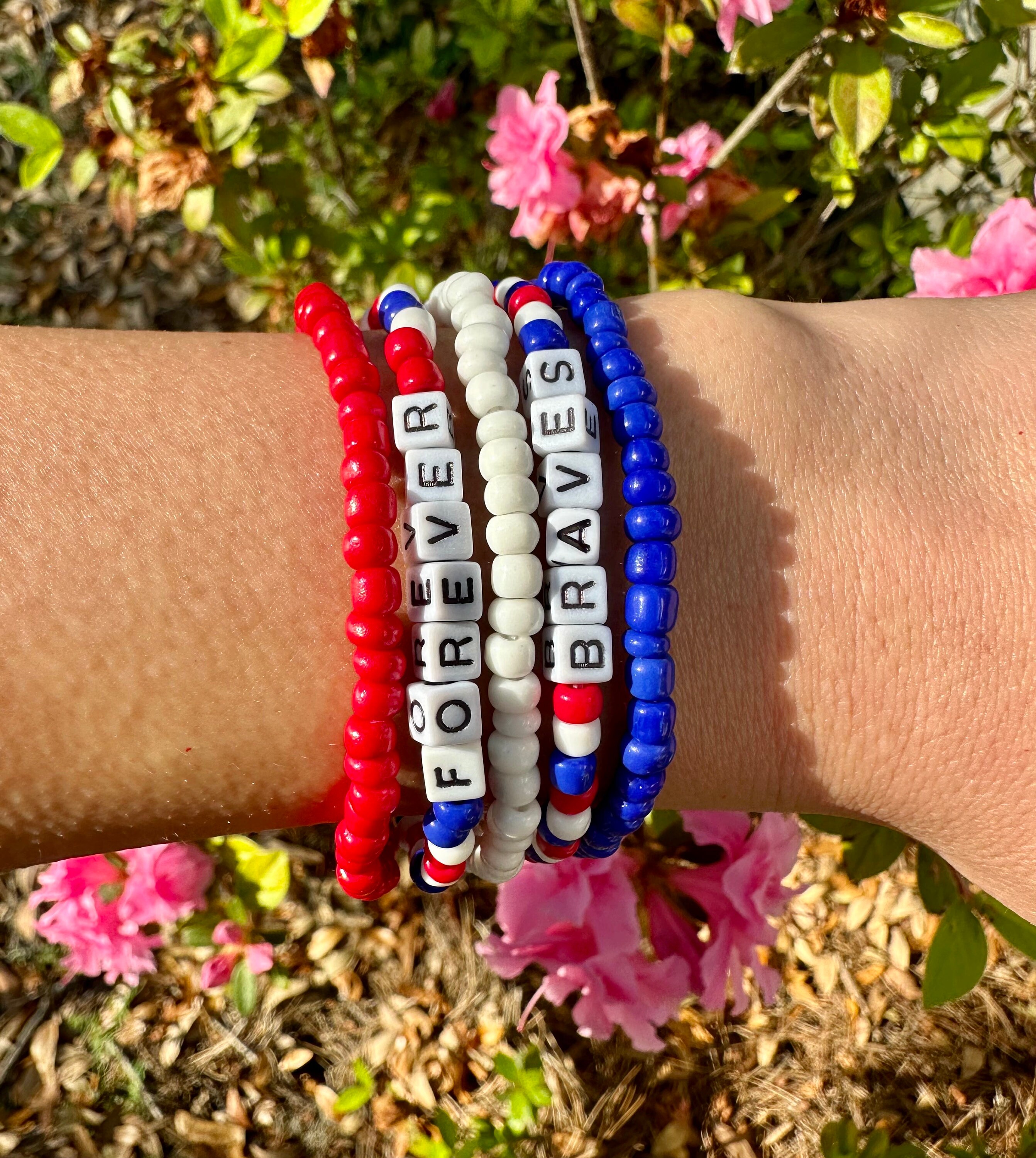 ATL Braves - Themed Bracelet Stack - Etsy