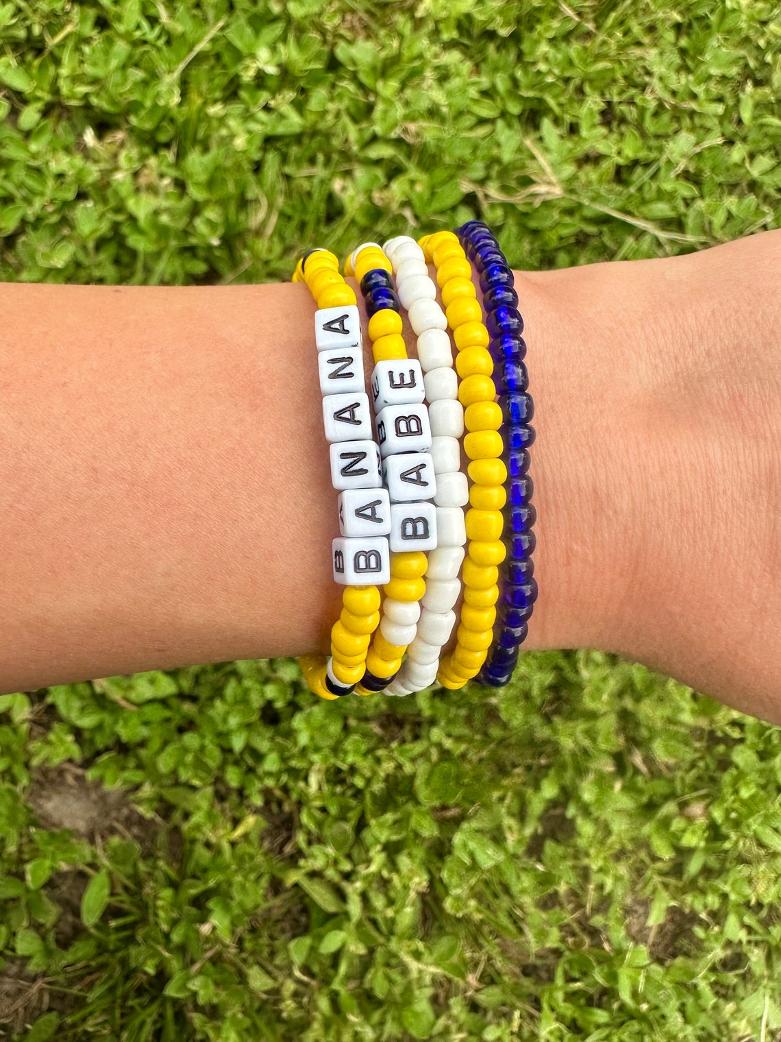 Savannah Bananas Baseball Themed Bracelet Stack - Etsy