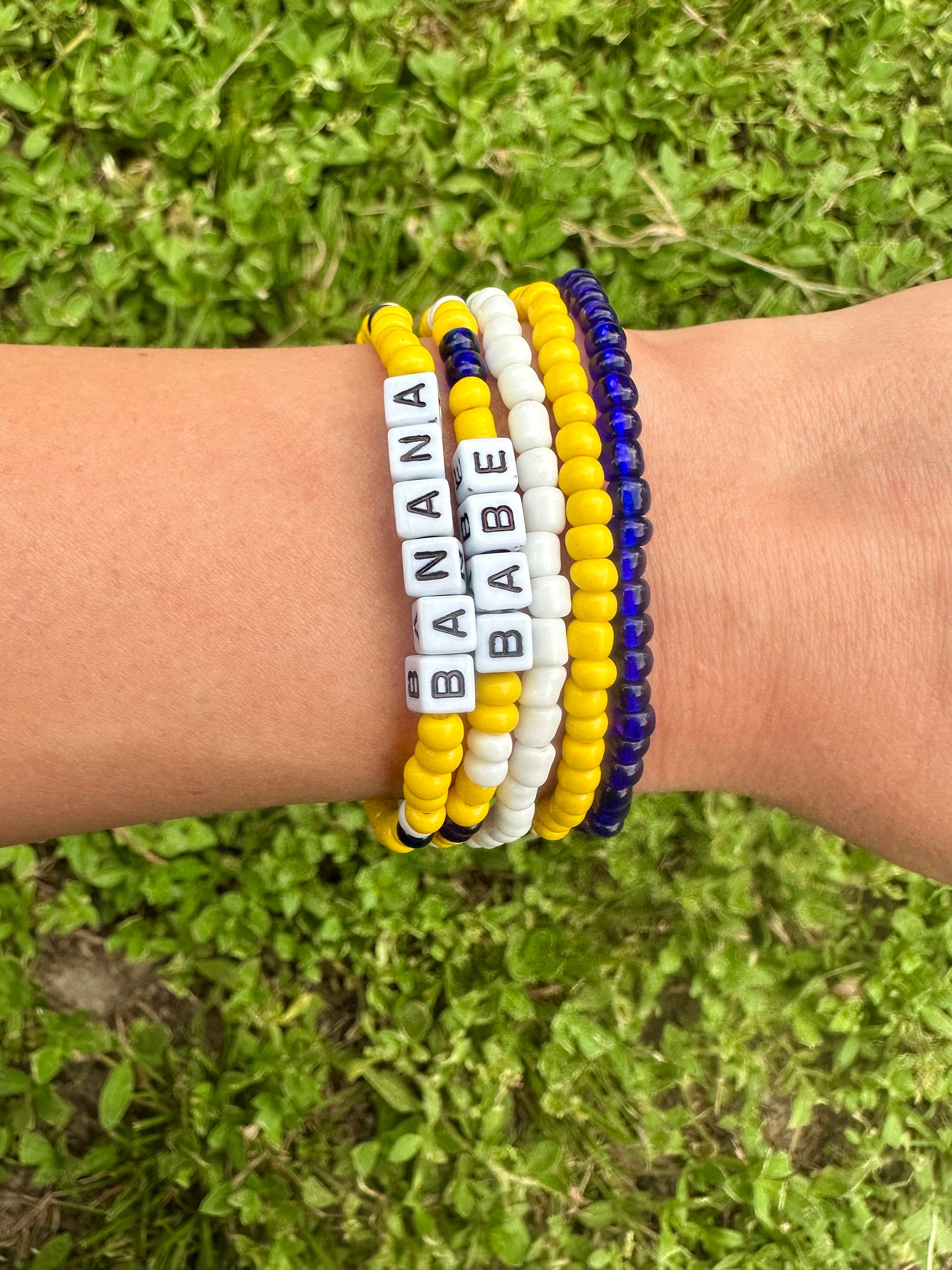 Savannah Bananas - Baseball Themed Bracelet Stack - Etsy