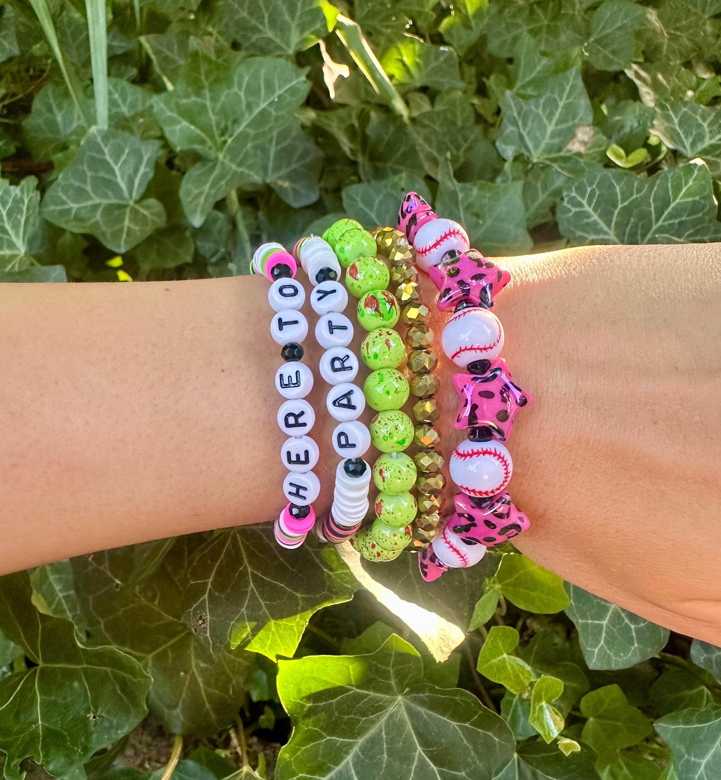 Savannah Bananas - *large Beads* - Baseball Themed Bracelet Stack - Etsy