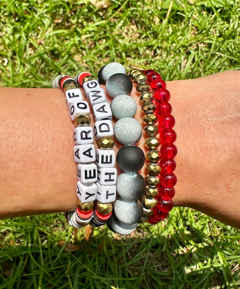 UGA - Themed Bracelet Stacks - Etsy