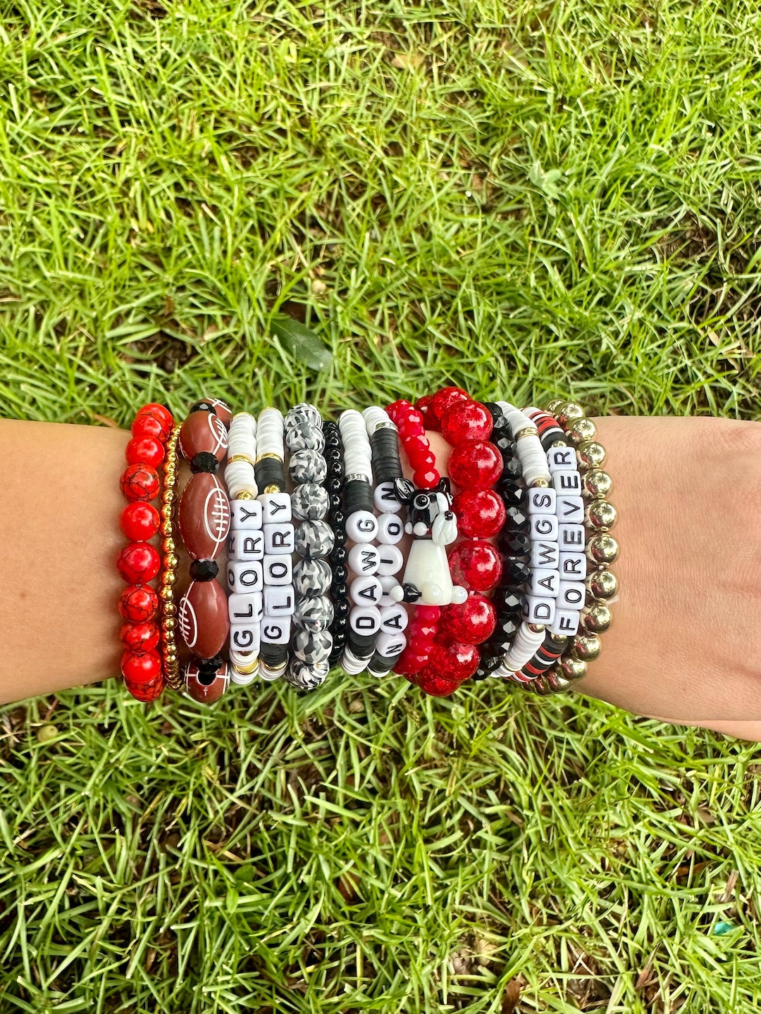 UGA - Themed Bracelet Stacks - Etsy