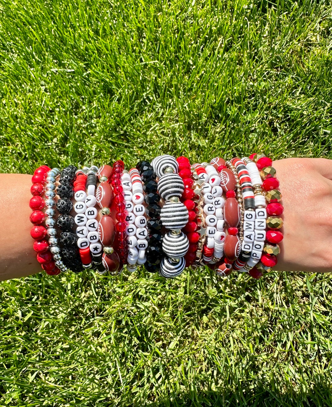 UGA Themed Bracelet Stacks - Etsy