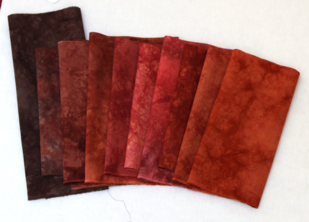 Shades of Rust Brown Small Scrap Bundle for Applique or Crafting, 10 ...