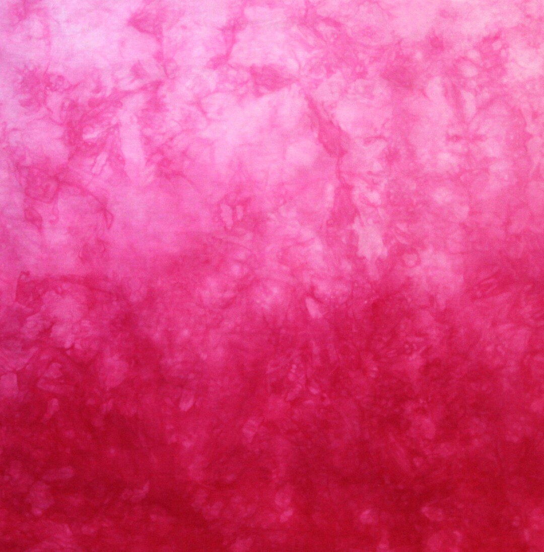 Pink Ombre Cotton Quilt Fabric, Hand Dyed Gradient Moves From Pale Pink ...