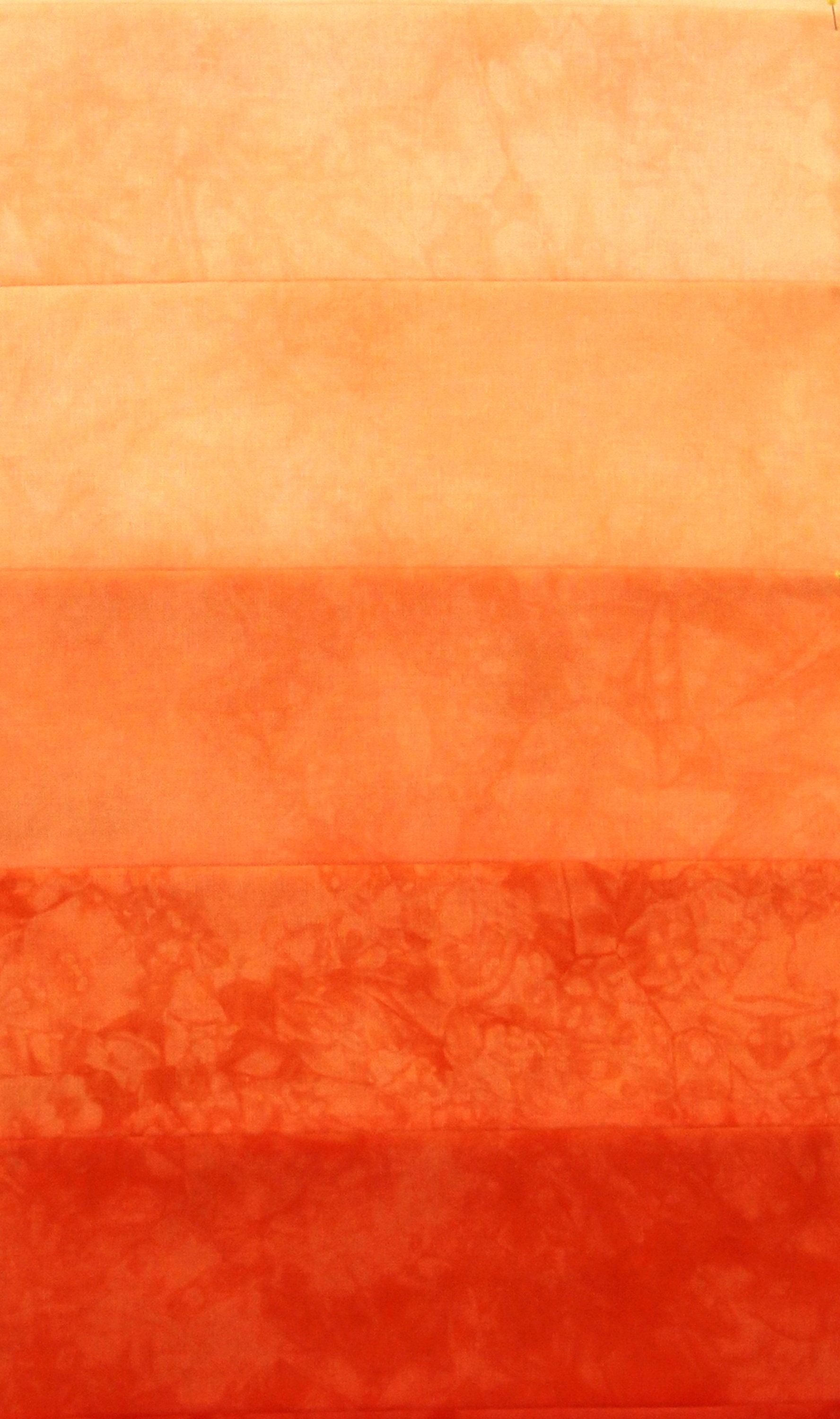 Orange Hand Dyed 5 Step Fabric Bundle Available as Fat | Etsy