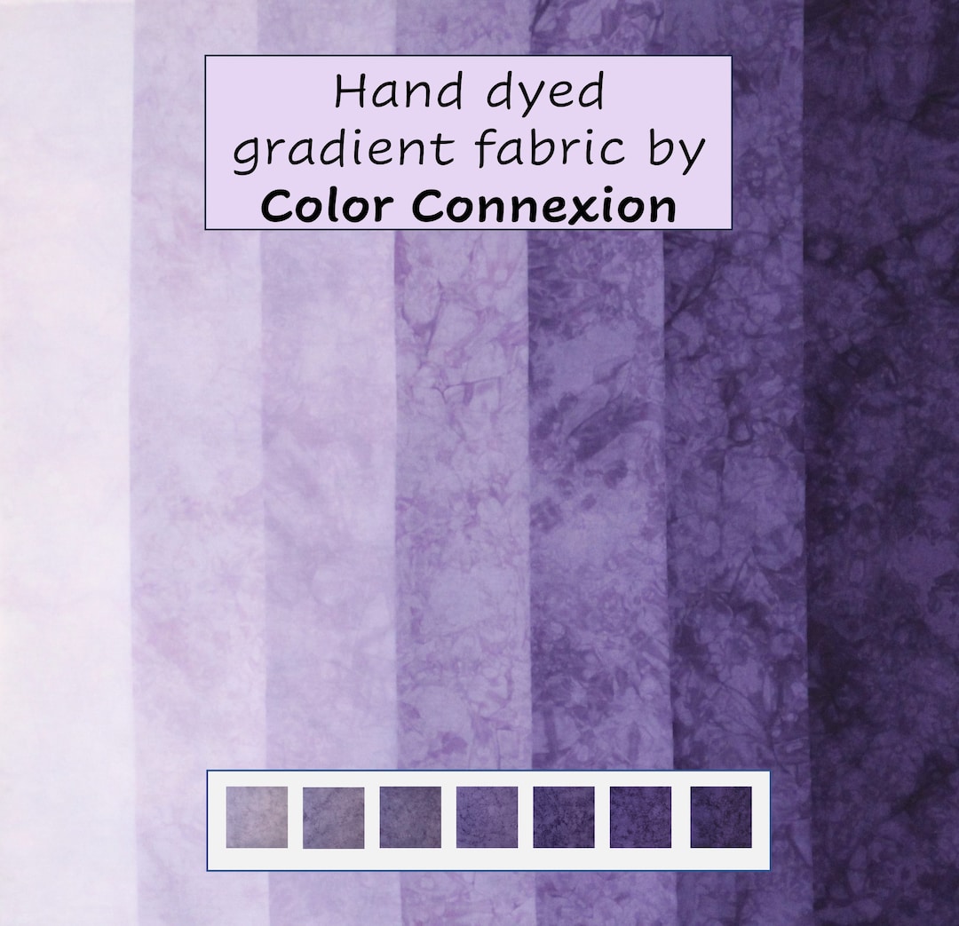 Purple Ombre Gradient of Quilting Cotton, Hand Dyed Bundle, Available ...