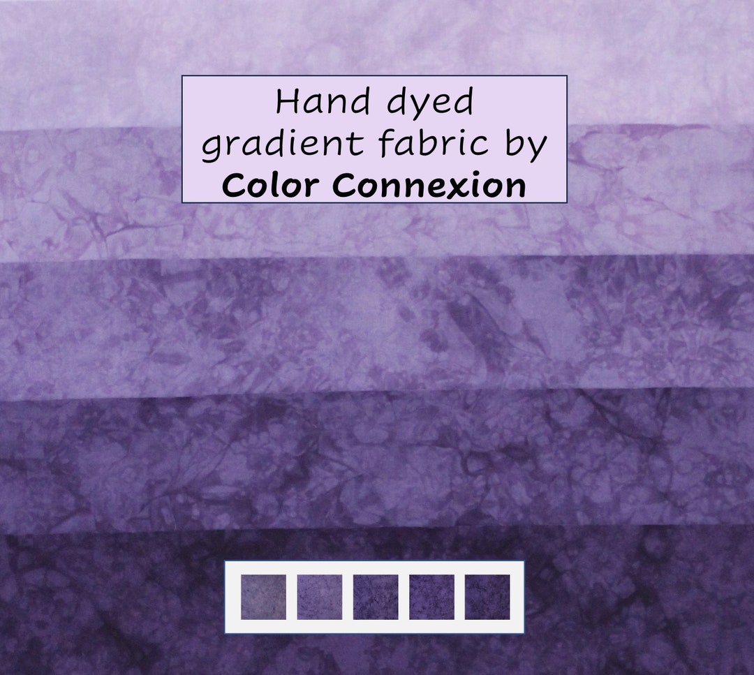 Purple Quilting Cotton Ombre Gradient, Hand Dyed Bundle Available as ...
