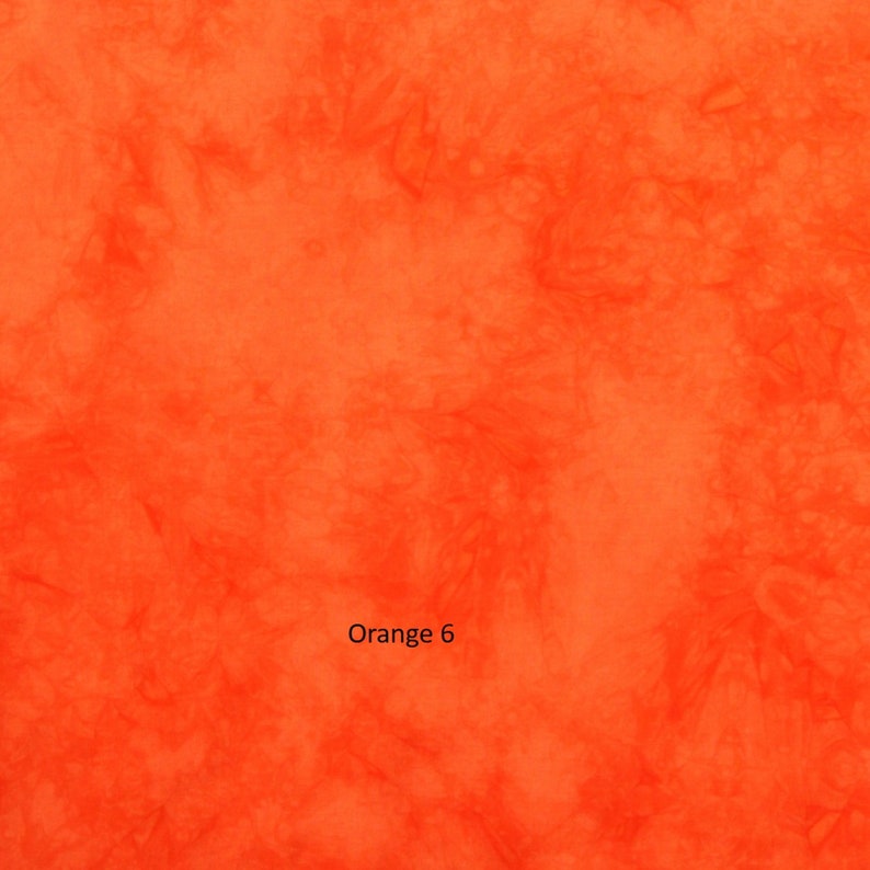 Orange Hand Dyed 5 Step Fabric Bundle Available as Fat | Etsy