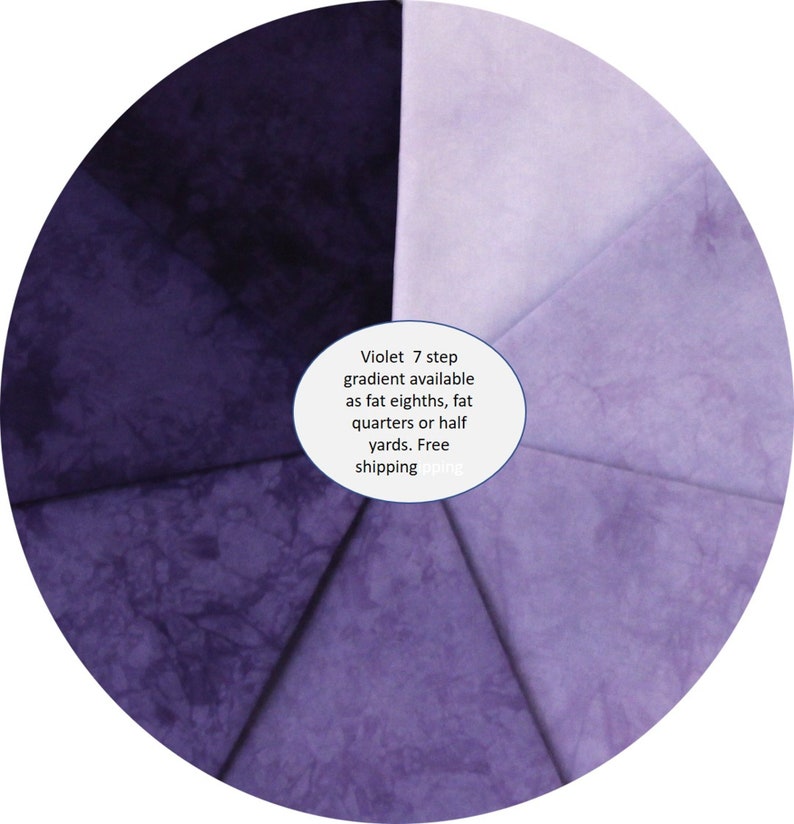 Purple Ombre Gradient of Quilting Cotton, Hand Dyed Bundle, Available ...