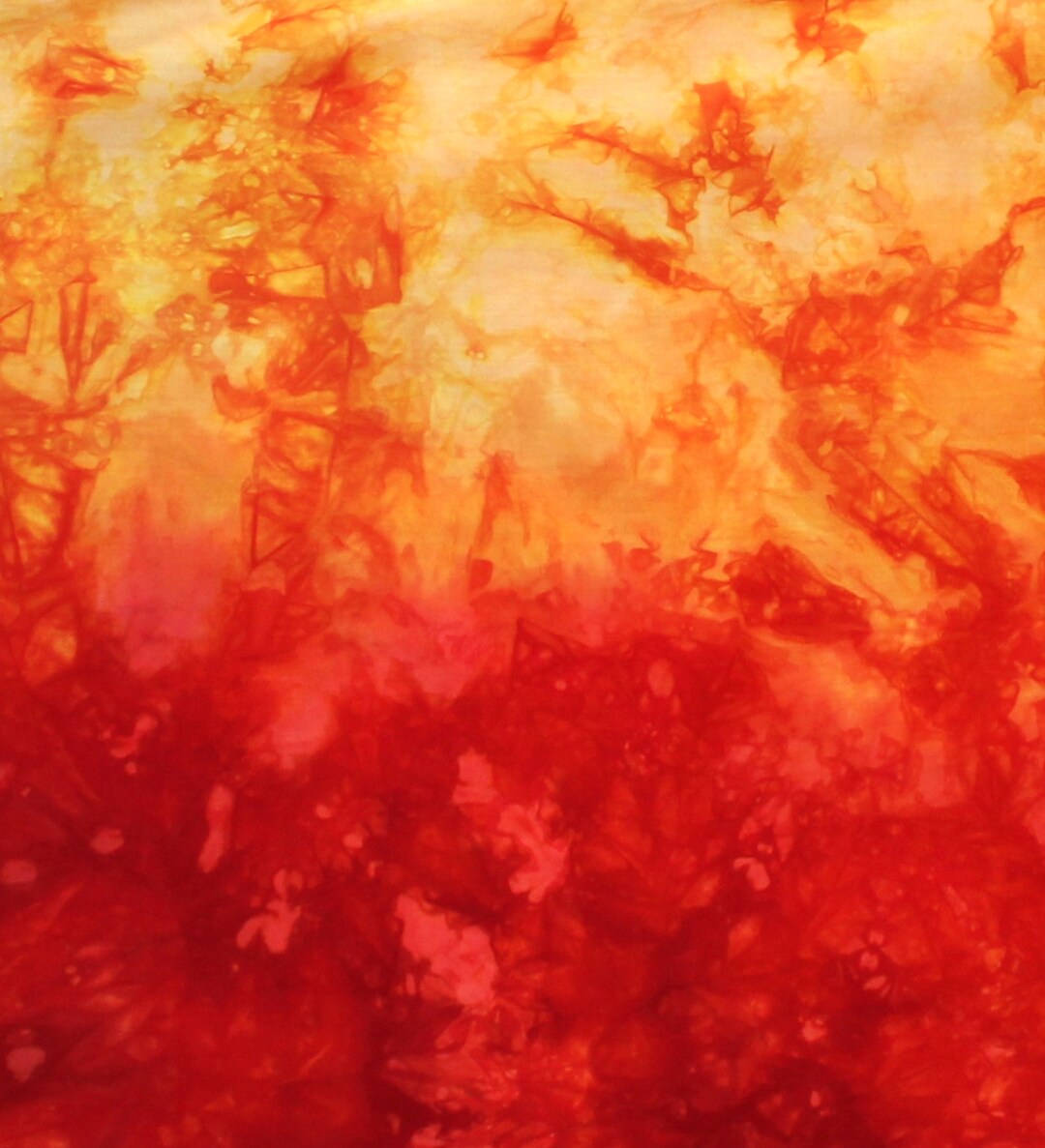 Hand Dyed Fabric Gradient in Fire Color Range Dynamic Yellow - Etsy