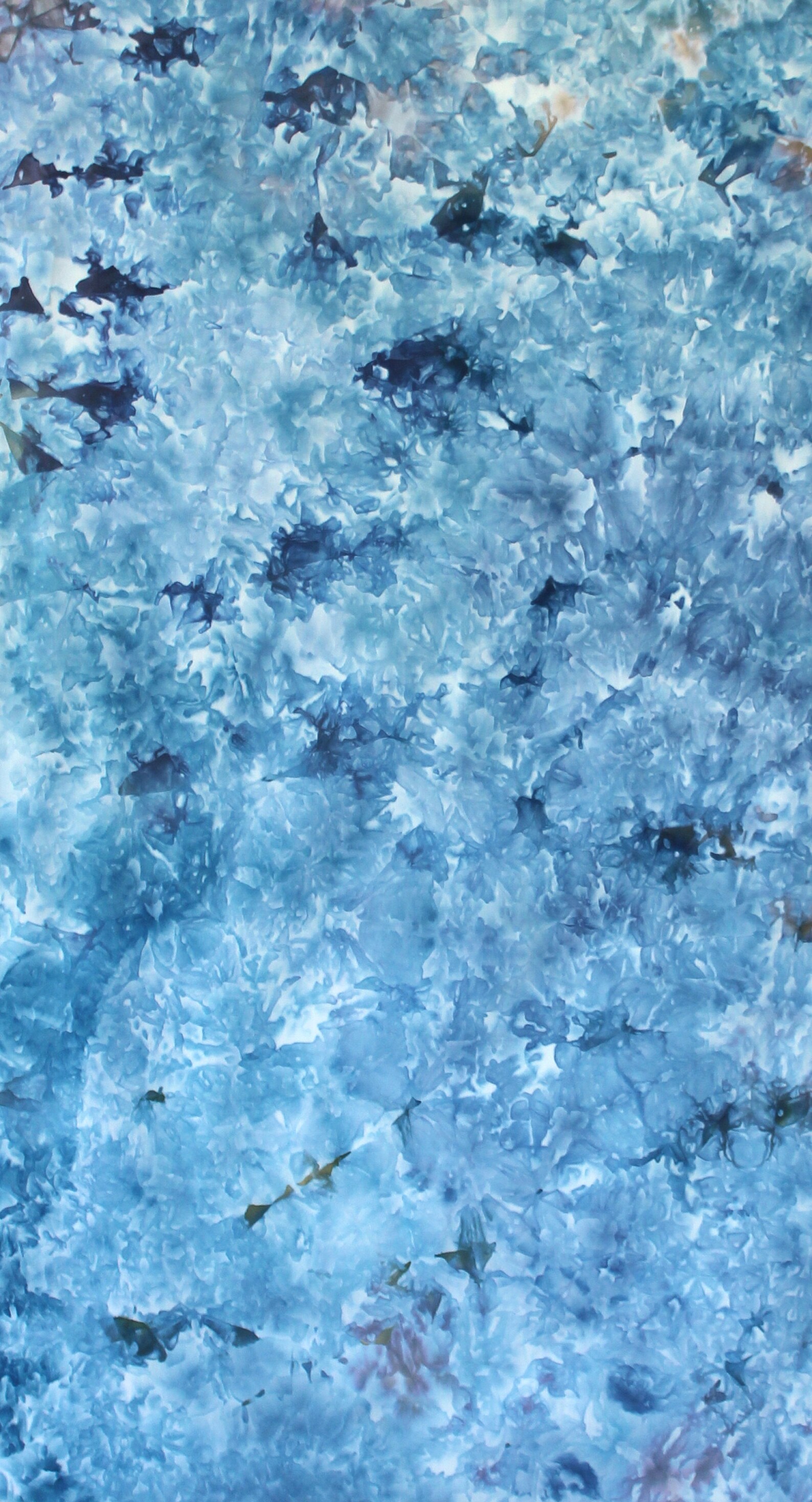 Blue ice dyed cotton fabric for quilting or crafting half | Etsy