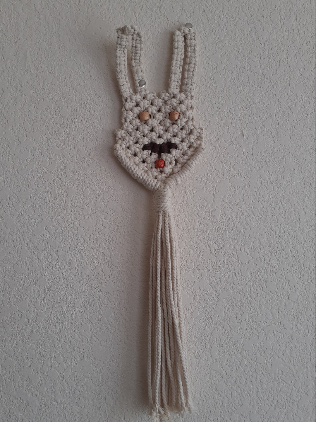 Bunny Macrame Wall Hanging Macrame Bunny Wall Hanging, Small Wall ...