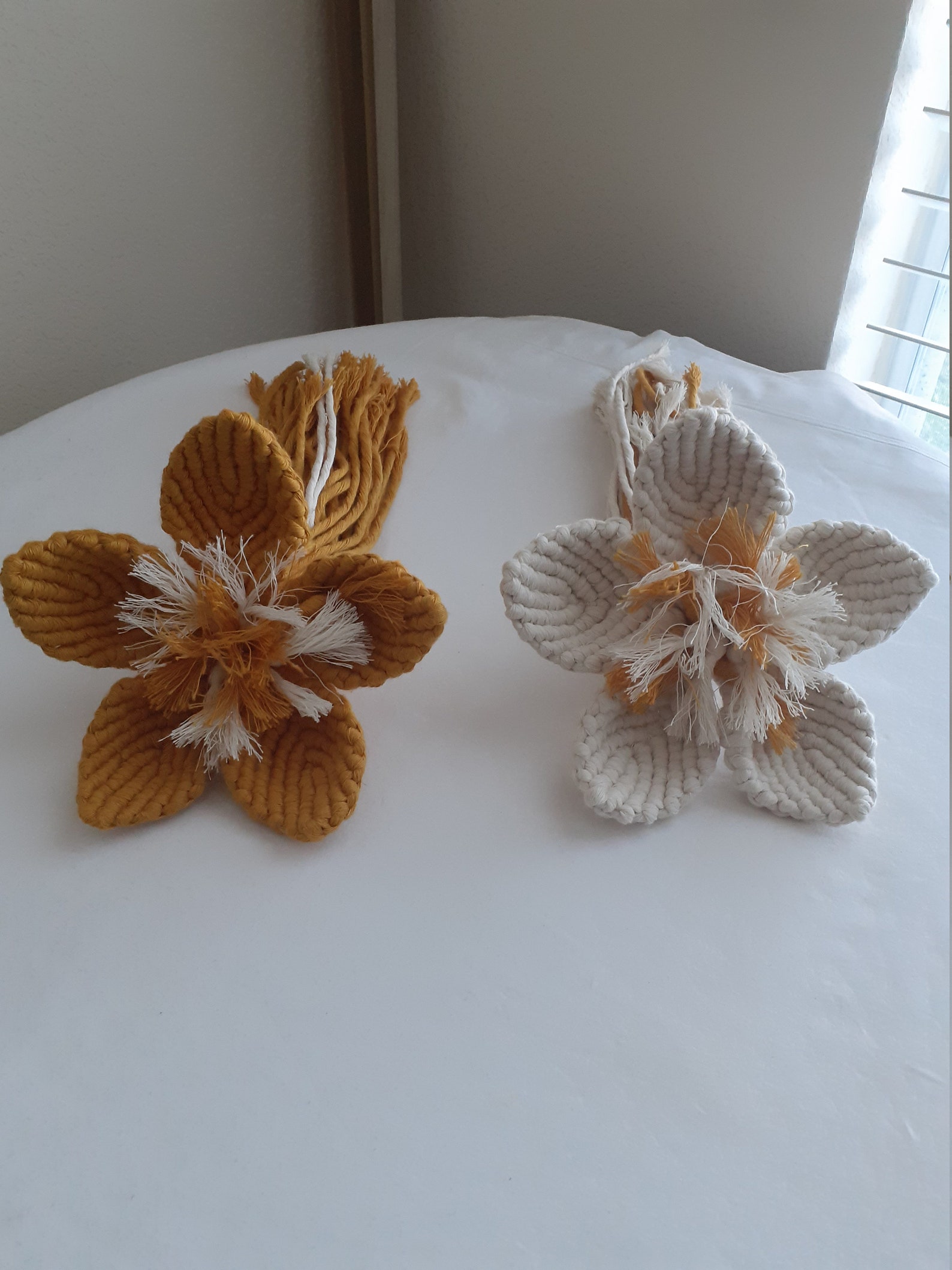 Macrame Flower Wall Hanging Macrame Flower Flower Wall Art - Etsy