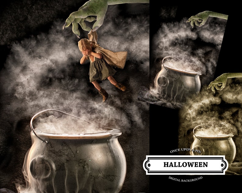 SALE! Halloween Digital Background / Witch's Brew Backdrop Set- 3 Pack ...