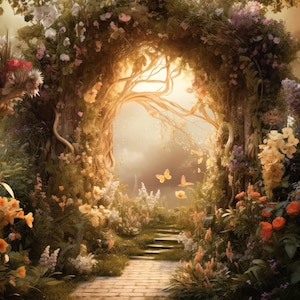 Digital Background Fairy Digital Backdrop Painterly Butterfly Glen ...