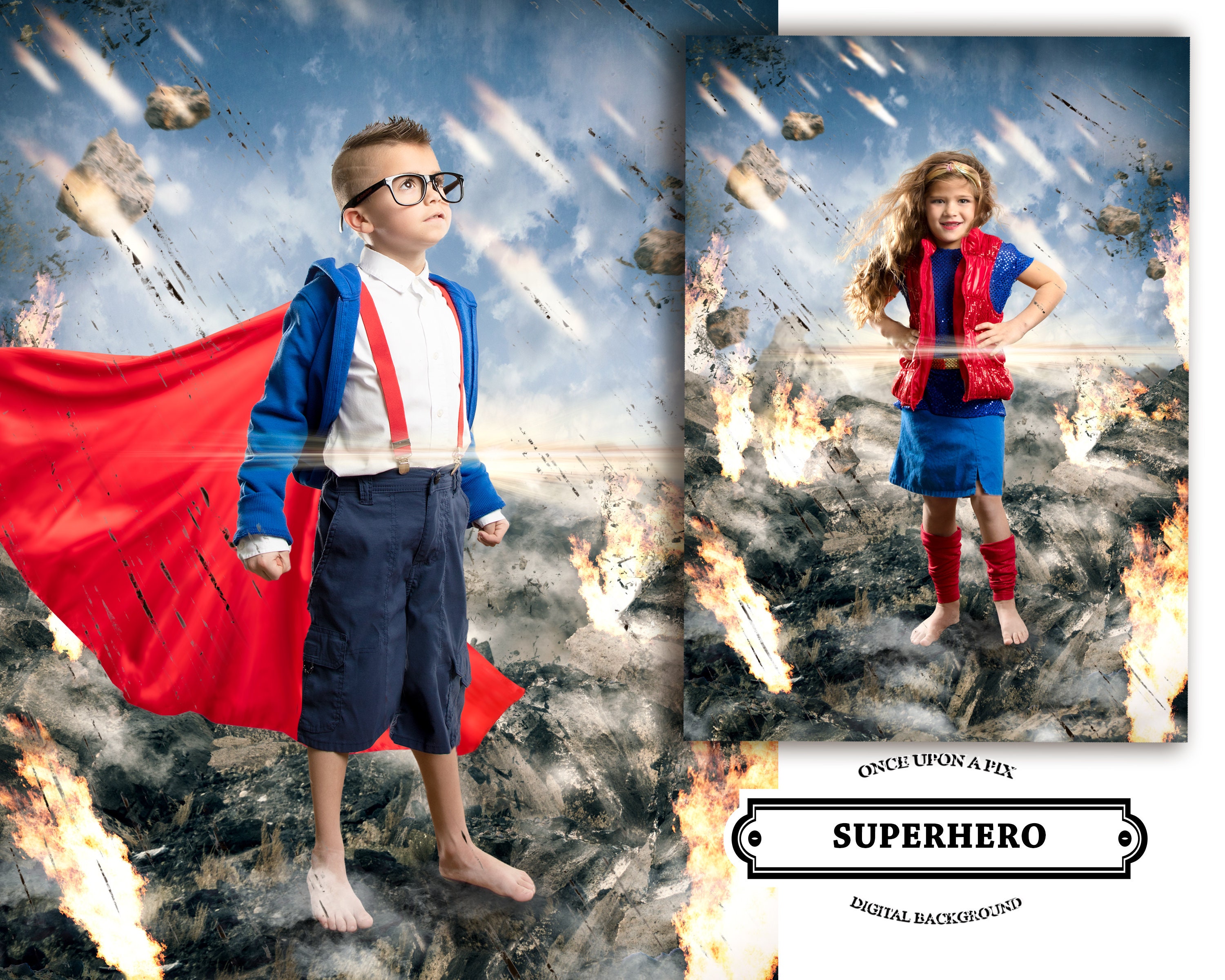 Super Superhero Digital Backdrop, Digital Background, Super Hero ...