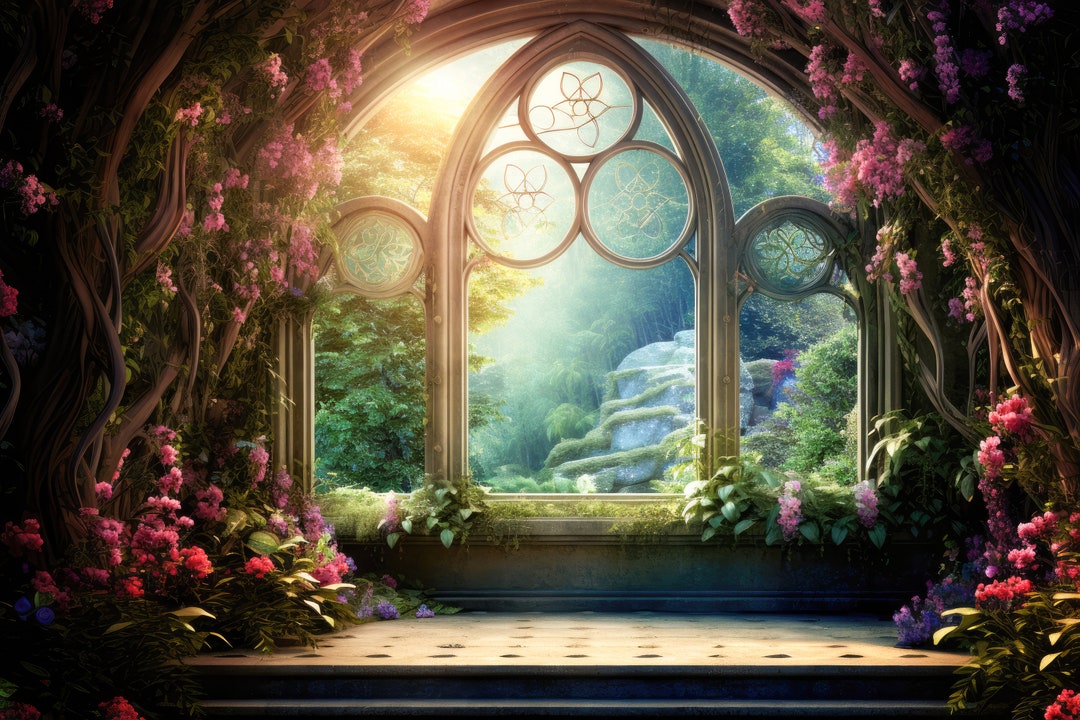 Moss Rock Background Fairy Digital Backdrop Sparkle Fairy Tale ...