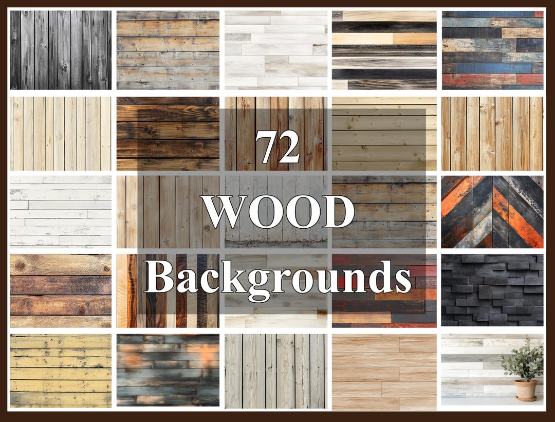 Wood 72 Wall Backgrounds Digital Wooden Panel Backdrops Texture ...