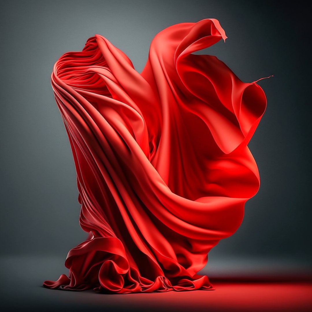 Flowing Silk Digital Backdrop Overlay Red Funnel Digital Backdrops for ...