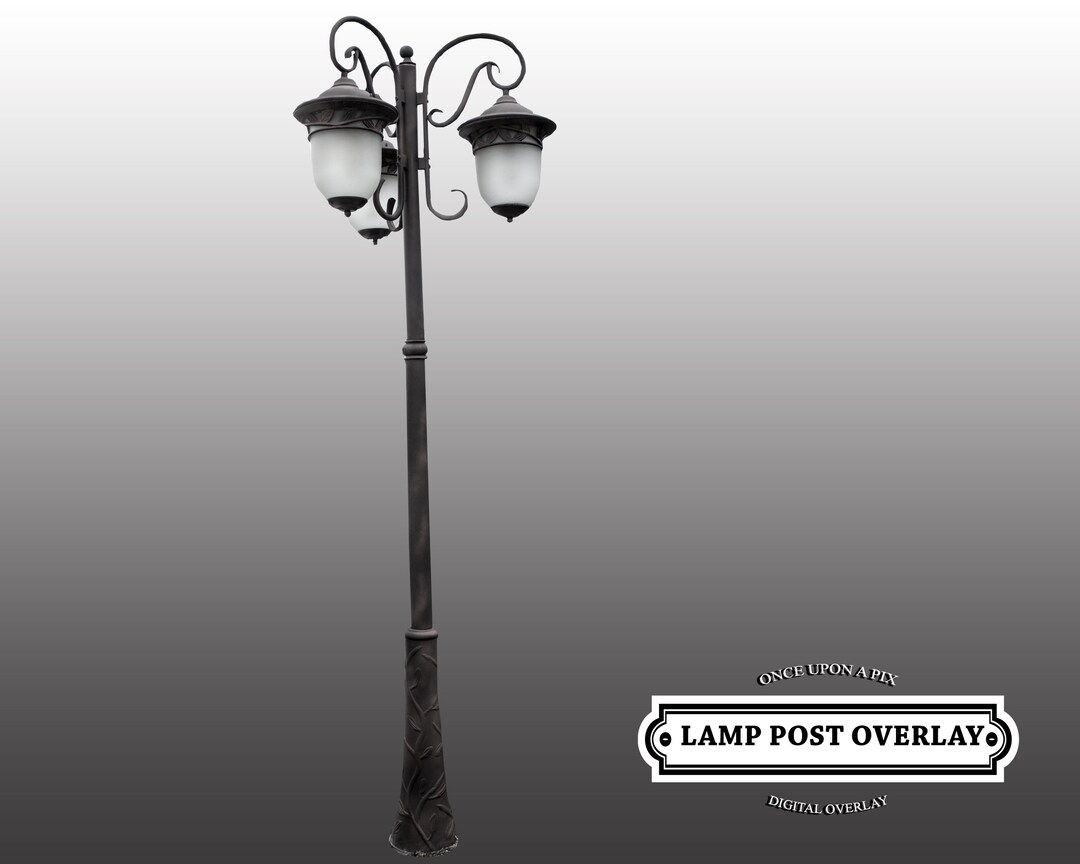 Lamp Post Digital Lantern Overlay PNG Single Street Light CUT OUT ...