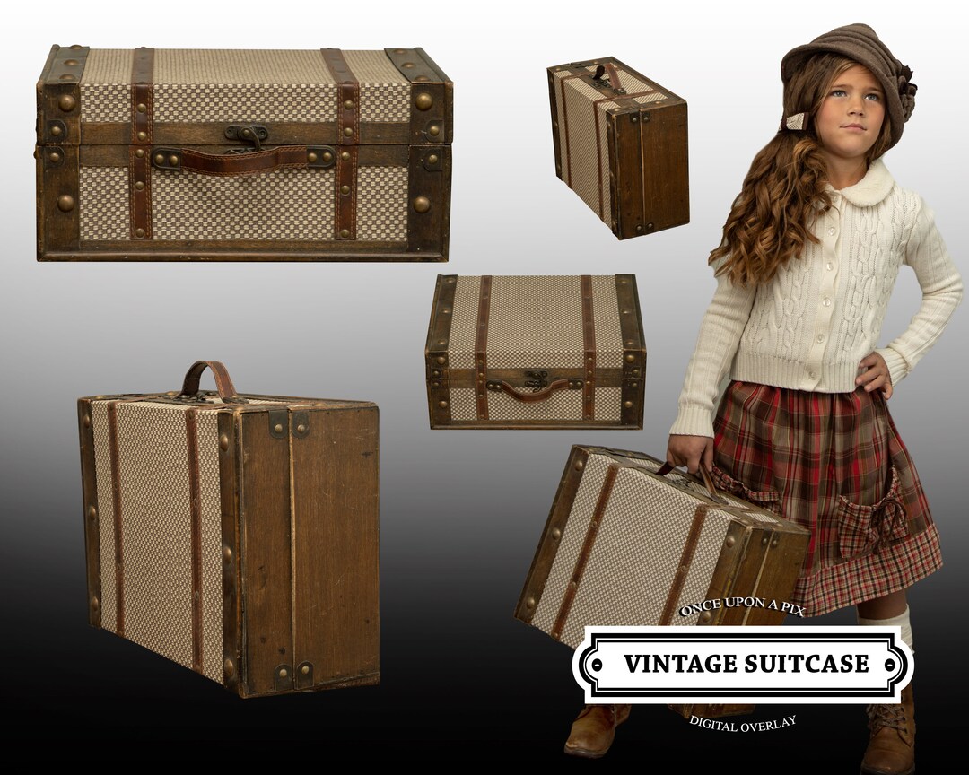 Suitcase Digital Overlay, PNG, Vintage, Travel Bag, Valise, Bag, Old ...