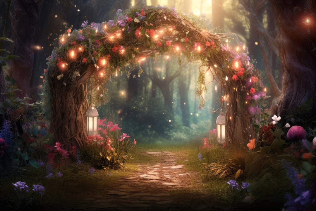 Digital Background Fairy Arch Digital Backdrop Fairy Tale Photography ...