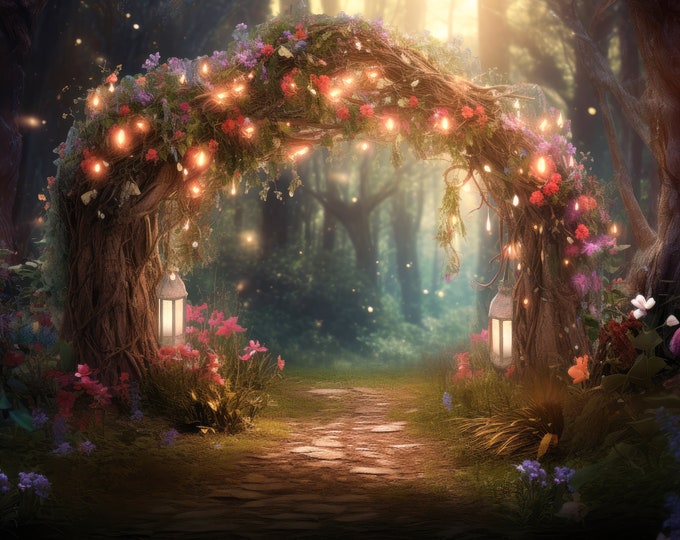 Digital Background Fairy Arch Digital Backdrop Fairy Tale Photography ...