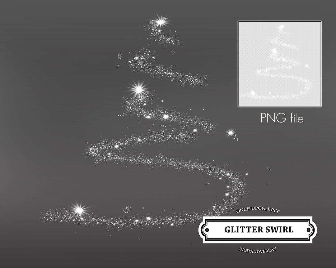 Digital Overlays Glitter Swirl PNG, Glitter Glow Circle, Glow Swirl ...