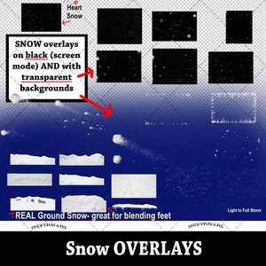REAL Snow / Winter Photoshop Overlays, Falling Snow PNG, Winter Hats ...