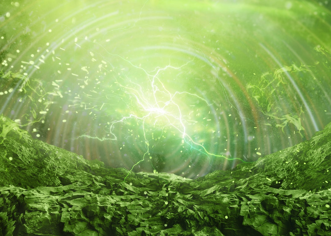 GREEN Superhero Digital Background, Digital Backdrop, Superhero ...