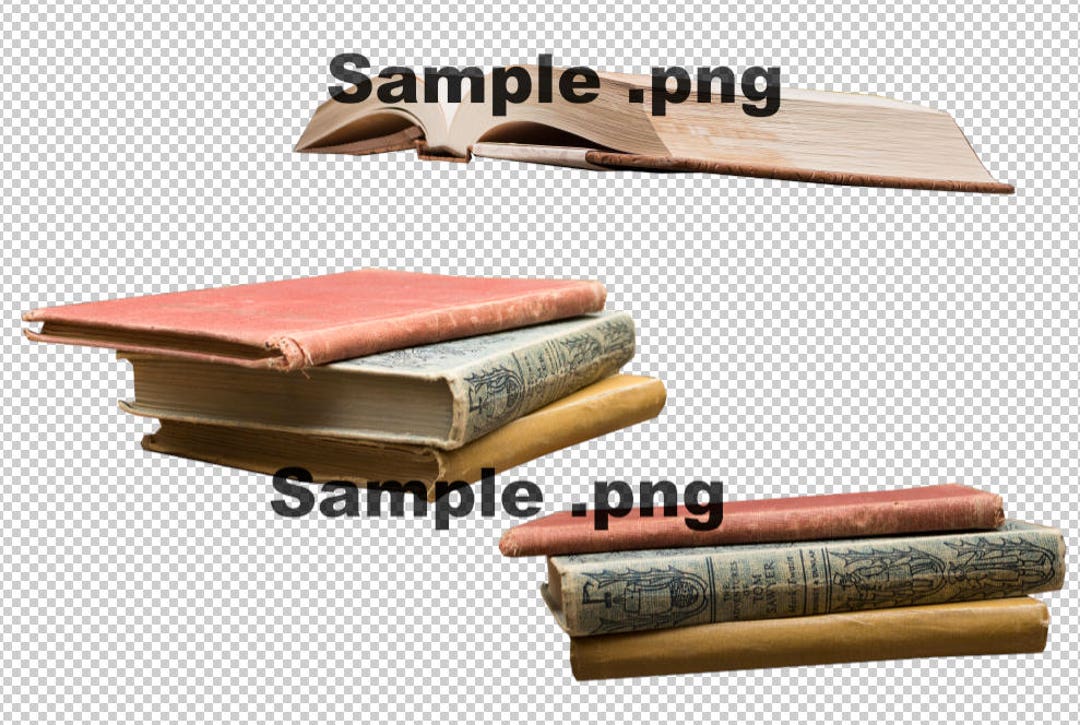 SALE Old Books Overlay, Old Books .png, Books Png, Digital Old Books ...