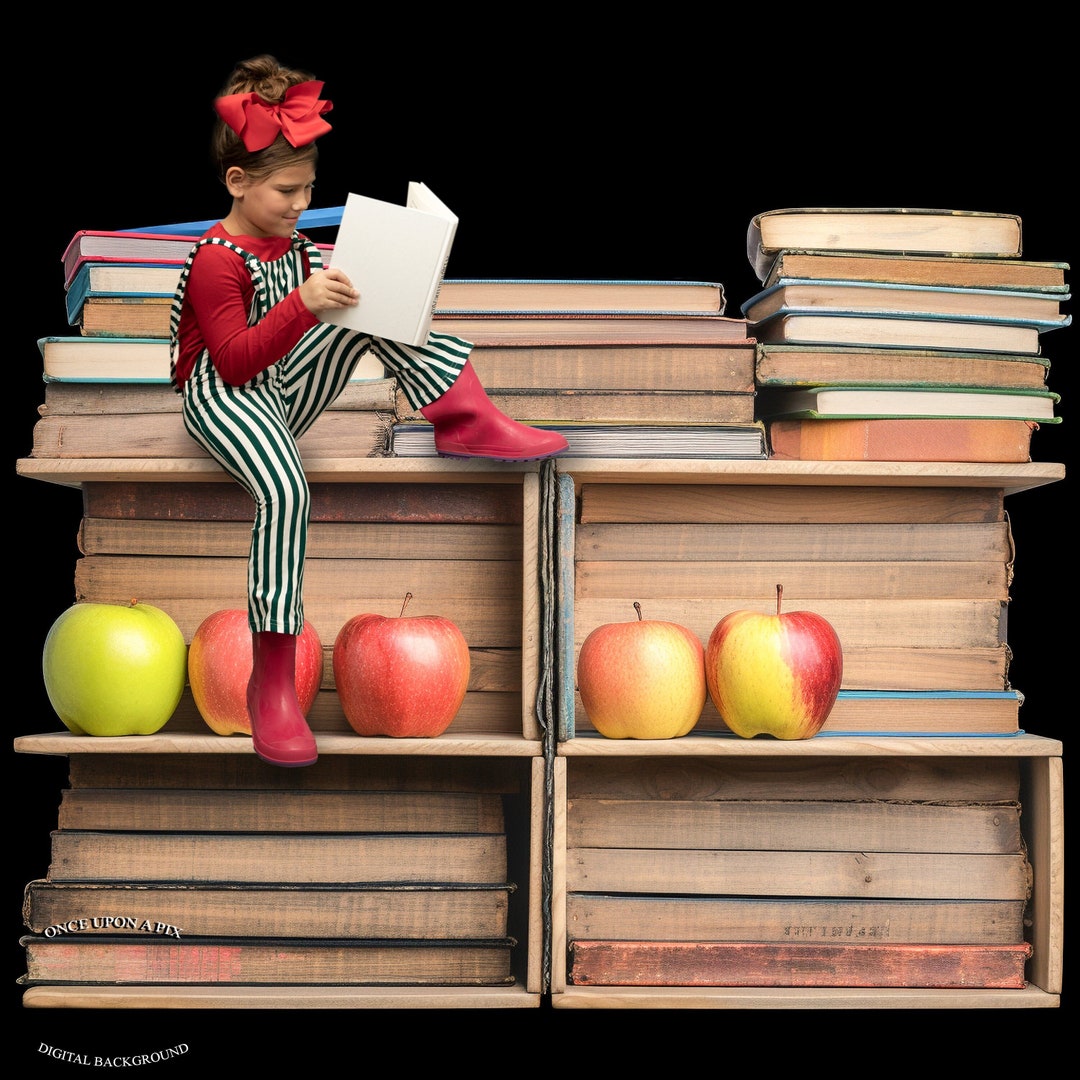 School Books Empty Boxes Backdrop, Template 'in the Box' Class Photos ...