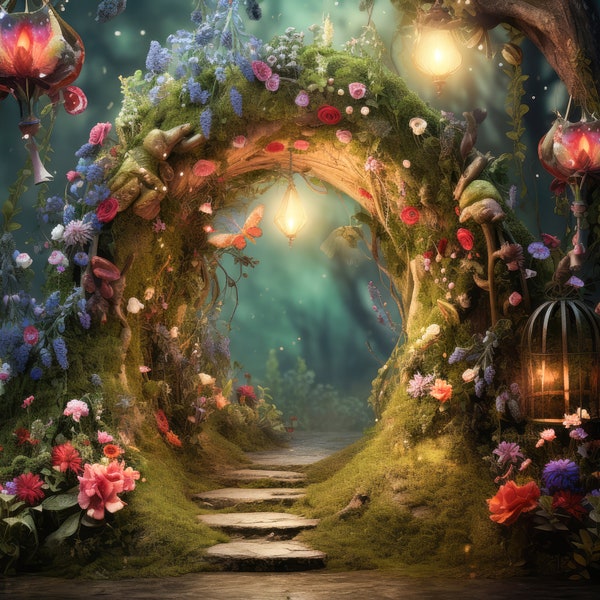 Fairy Steps Digital Background - Etsy