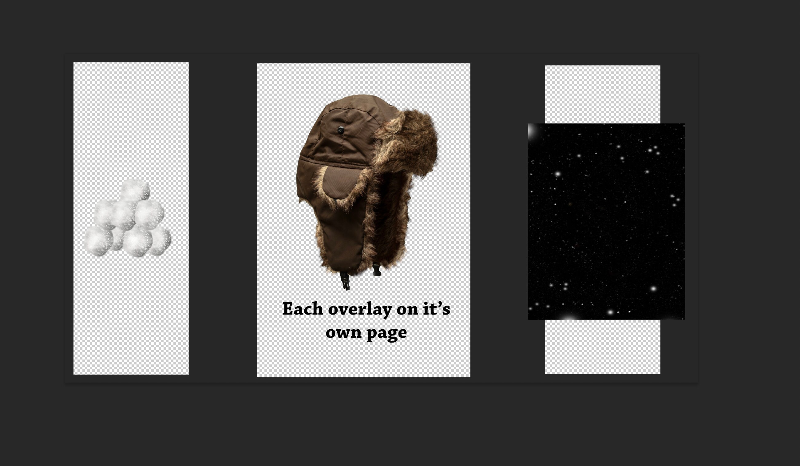 REAL Snow / Winter Photoshop Overlays, Falling Snow PNG, Winter Hats ...