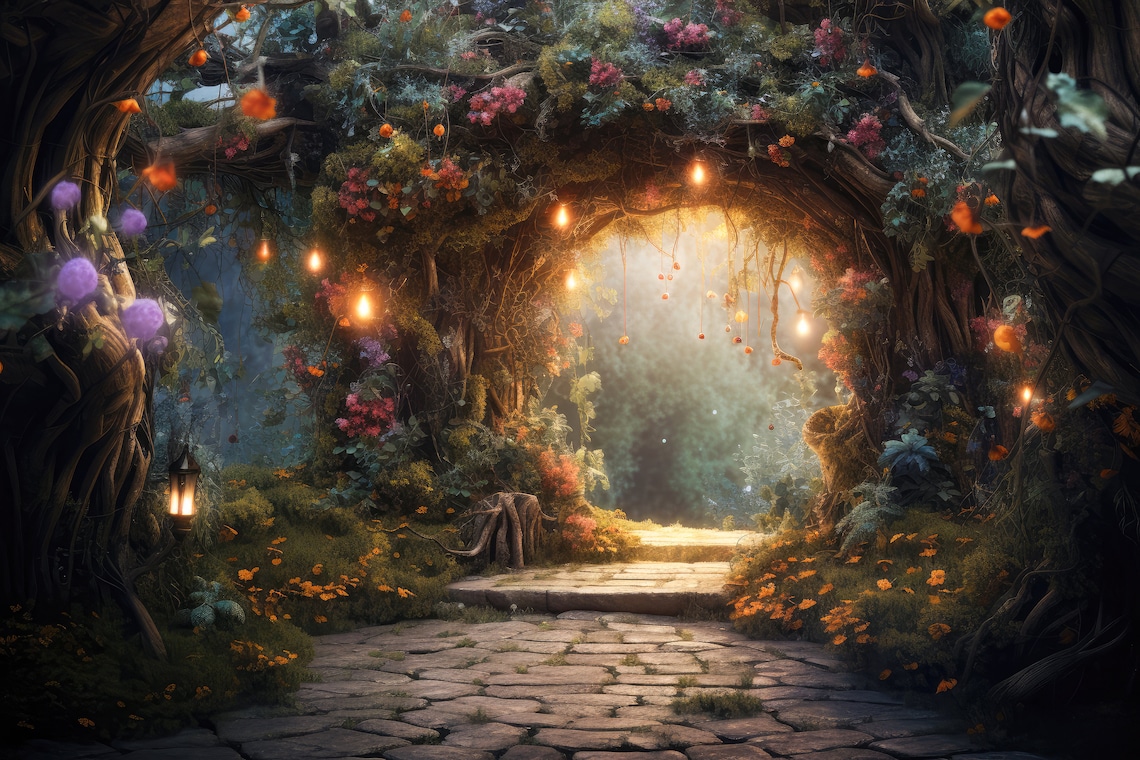 Digital Background Fairy Tale Forest Digital Backdrop Painterly Fairy ...