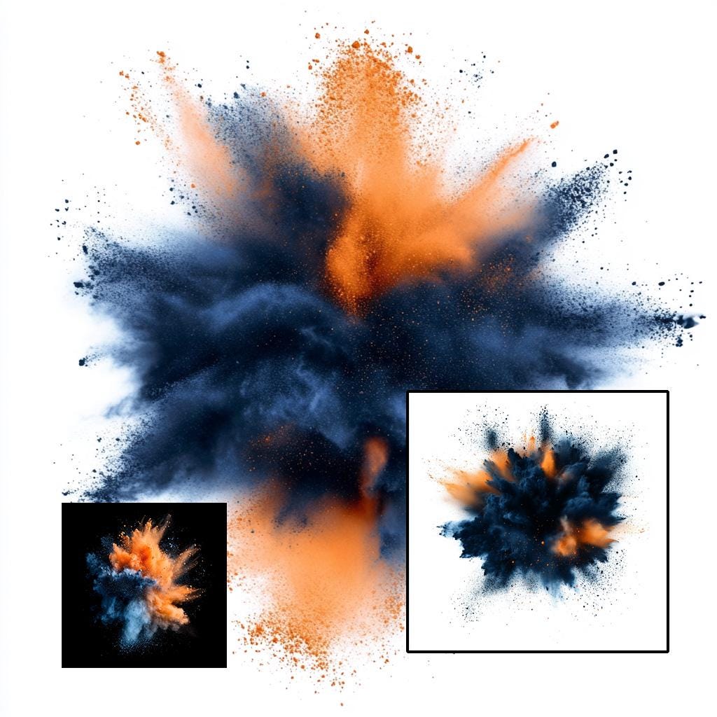 4 Sports Background Blue Orange Chalk Burst Digital Dance Color ...