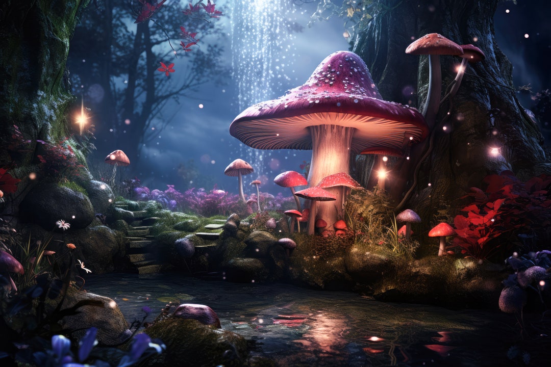 Digital Background Fairy Night Digital Backdrop Fairy Tale Photography ...