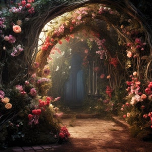 Digital Background Fairy Window Arch Digital Backdrop Fairy Tale ...