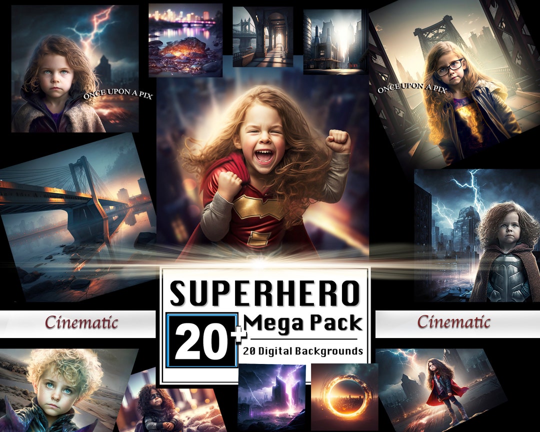 20+ Cinematic Superhero Digital Backgrounds Photo Digital Backdrops, CG ...