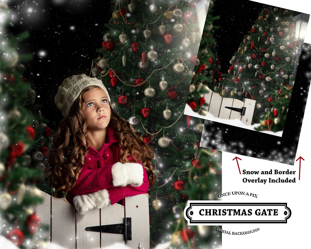 Portrait Christmas Digital Backdrop or Holiday Background. Includes All ...