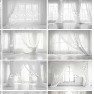 30 Backlit Window Digital Backdrops White Room Photoshop Overlays ...