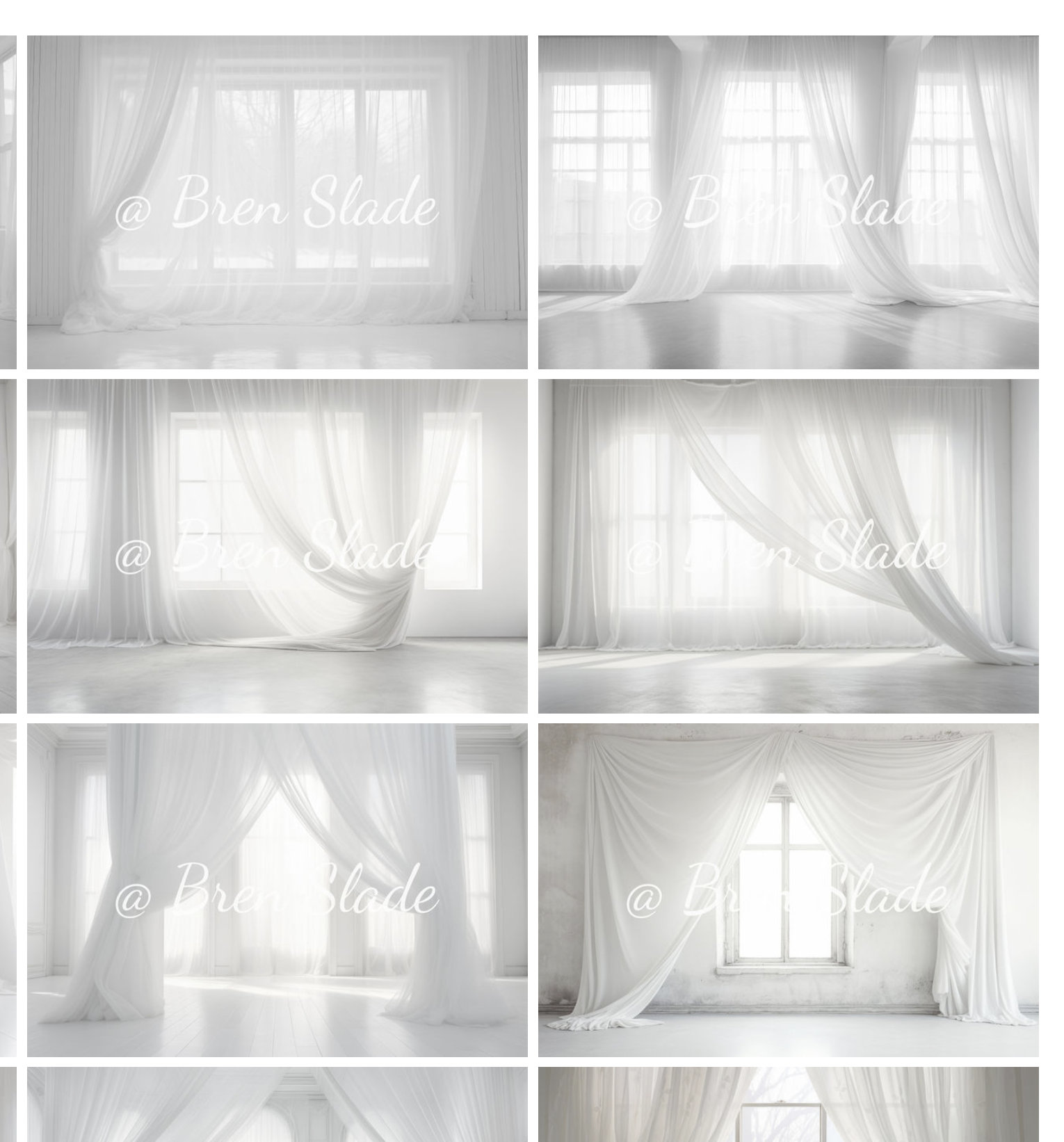 30 Backlit Window Digital Backdrops White Room Photoshop Overlays ...